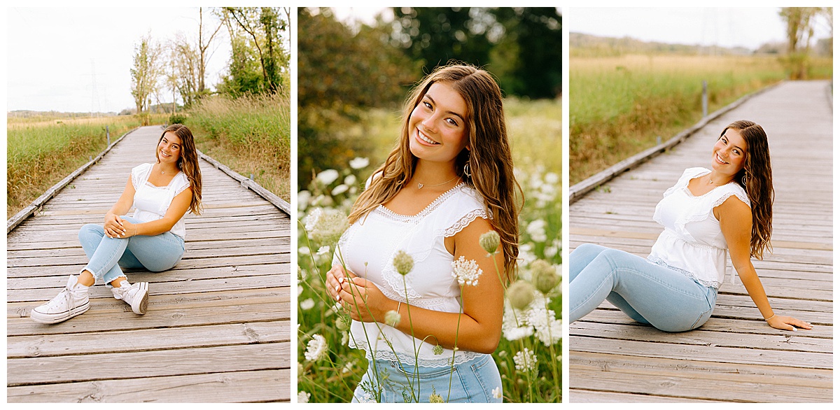Flower Field Senior Portraits | Jessica