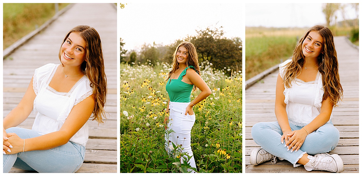 Flower Field Senior Portraits | Jessica